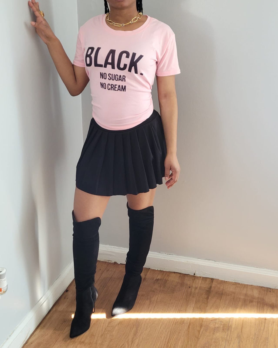 Black No Sugar No Cream T-Shirt - Pink – Pryceless Creations Clothing